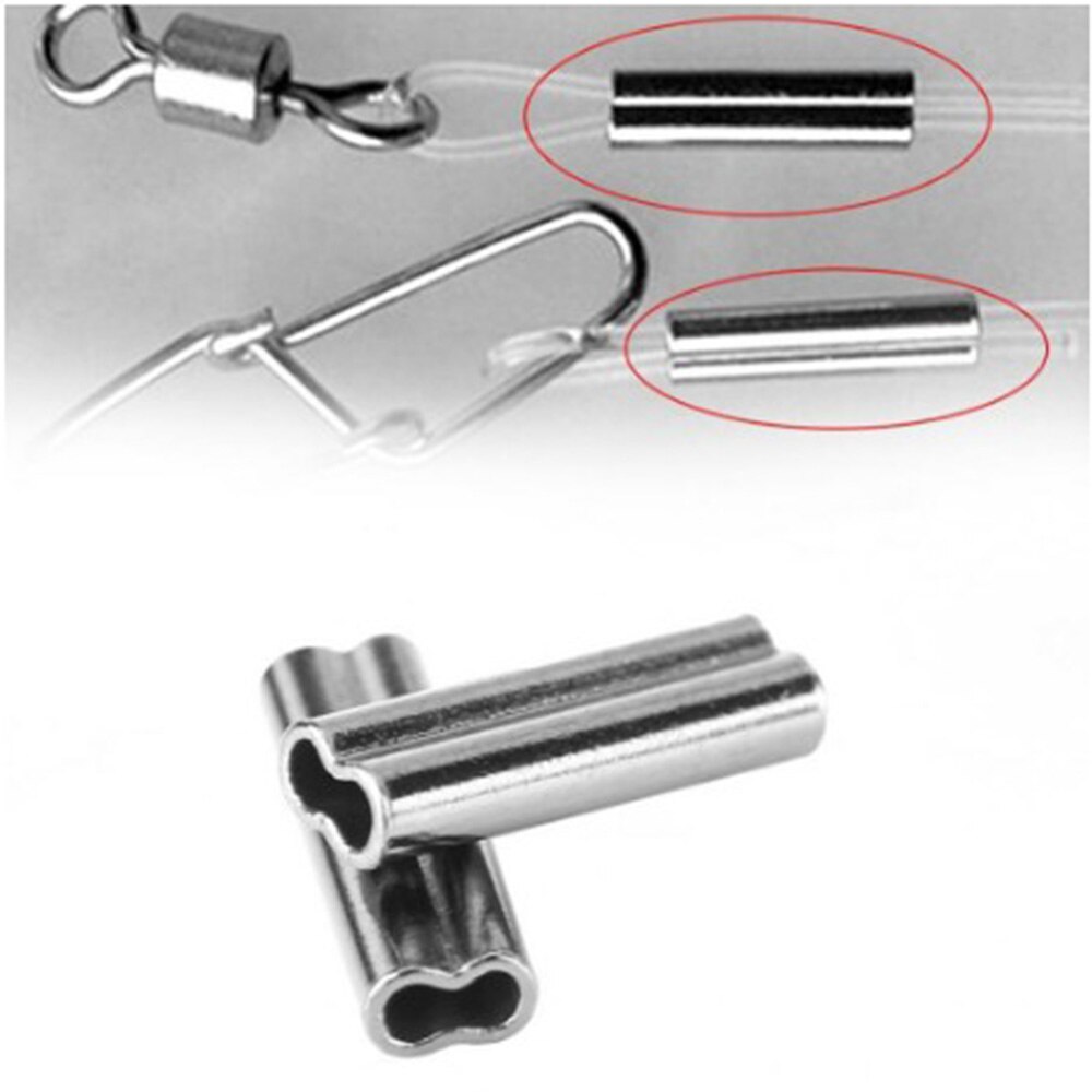 50 PCS Copper Tube Fishing Line Connector Double H... – Vicedeal