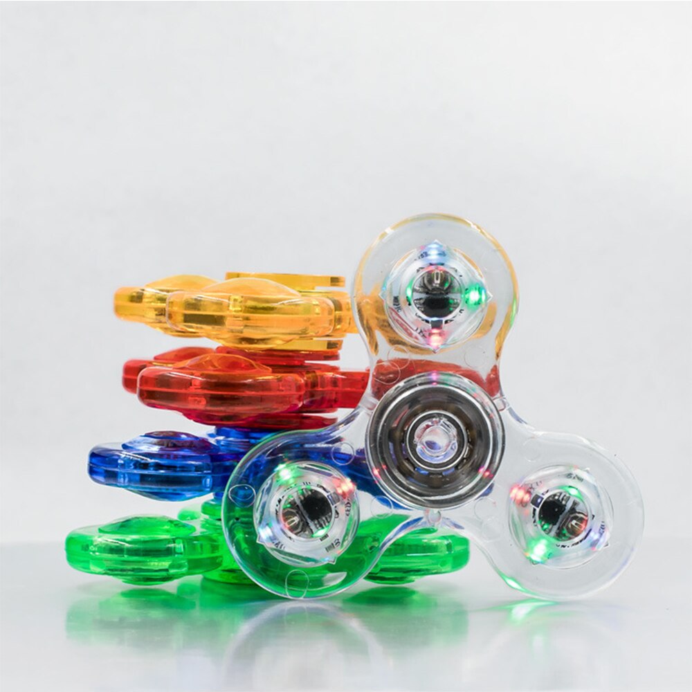 DOOLNNG Tri-Spinner Transparent LED Light Hand Spi... – Grandado
