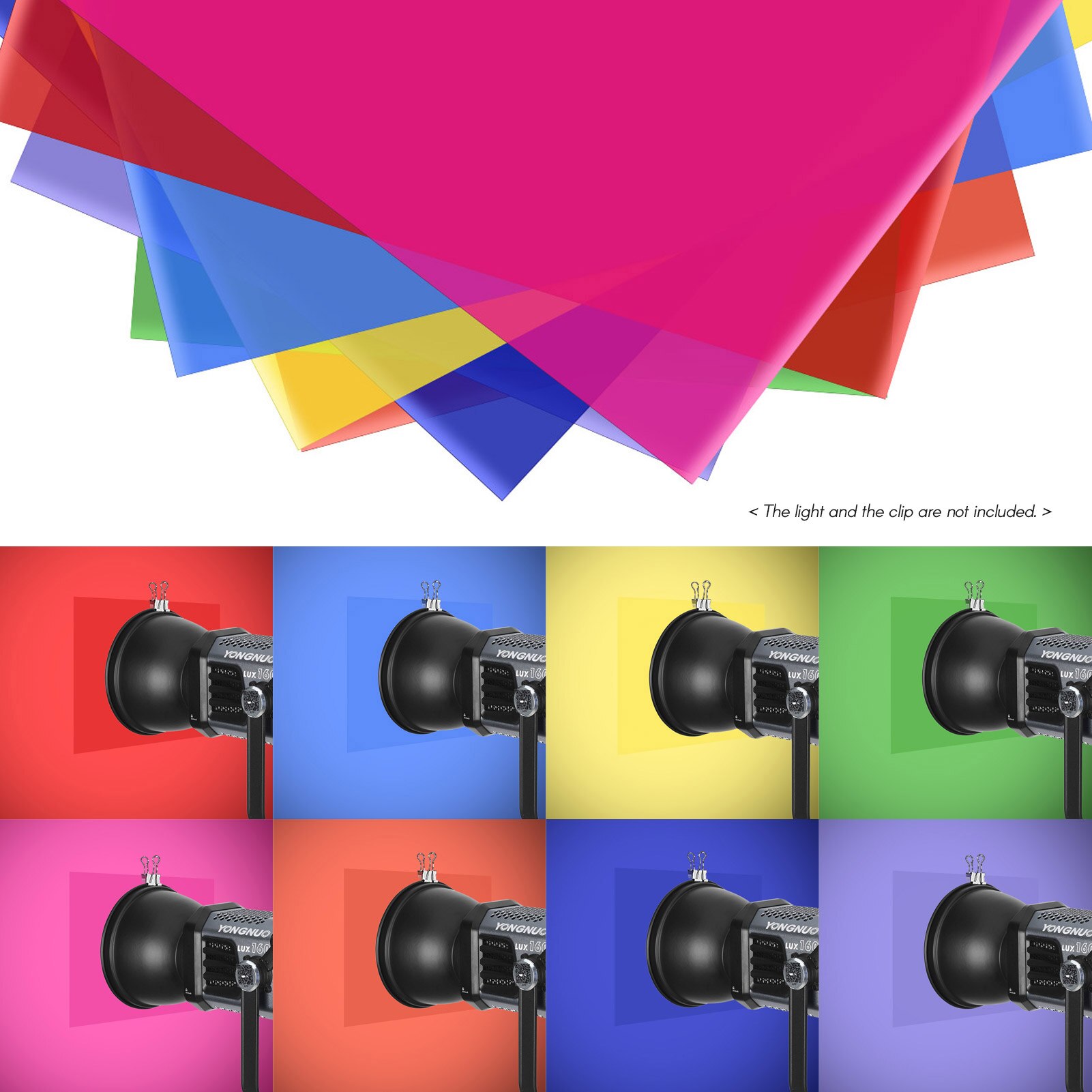 Andoer 8Colors PET Transparent Gel Lighting Filter... – Vicedeal