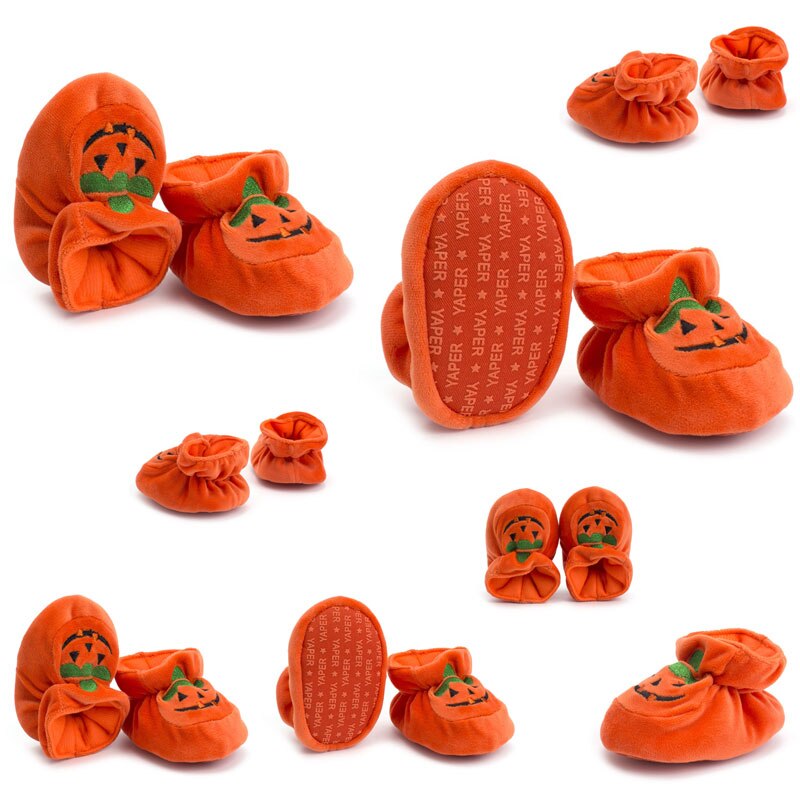 Halloween Shoes Pumpkin Infant Toddler Kids Baby B... – Grandado