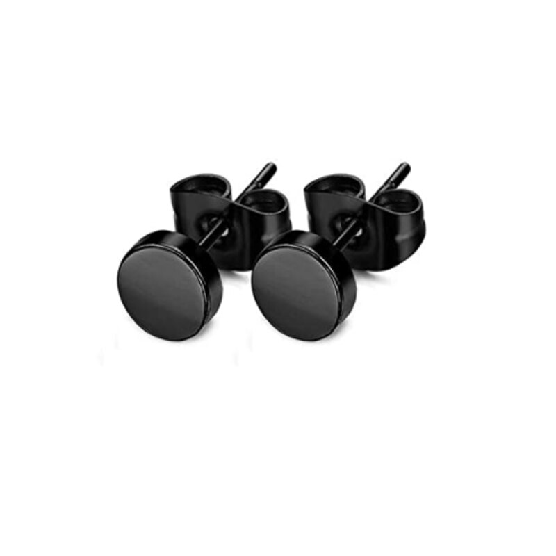 6 Pairs Zwart Rvs Cz Stud Oorringen Set Huggie Hoo... – Grandado