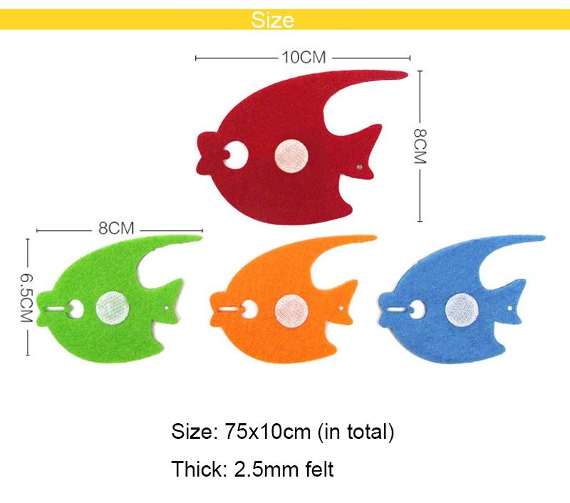 75X10CM Felt Cloth Fish Number For Children Early ... – Grandado