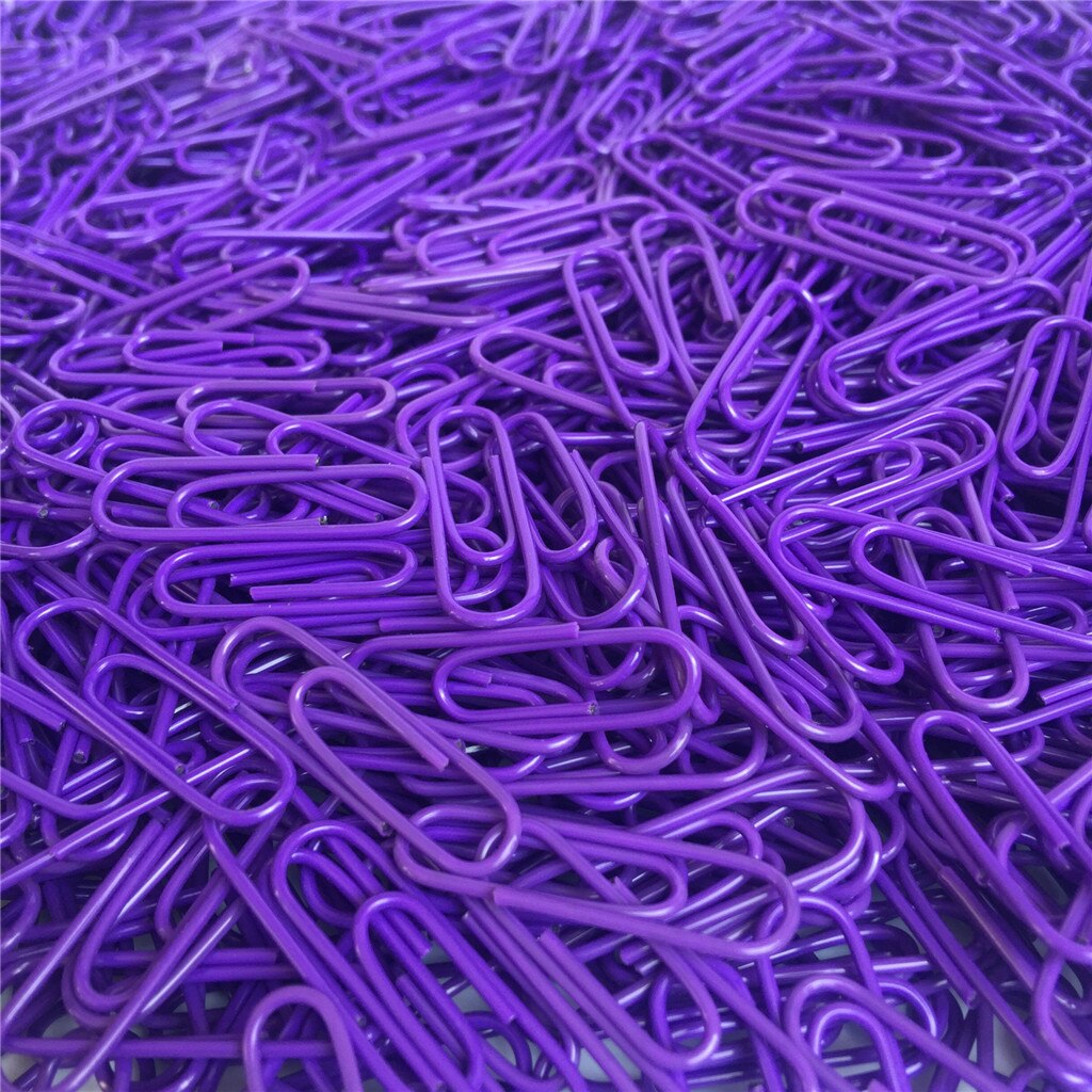 100pcs Purple Office Paper Clip School Supplies St... – Grandado