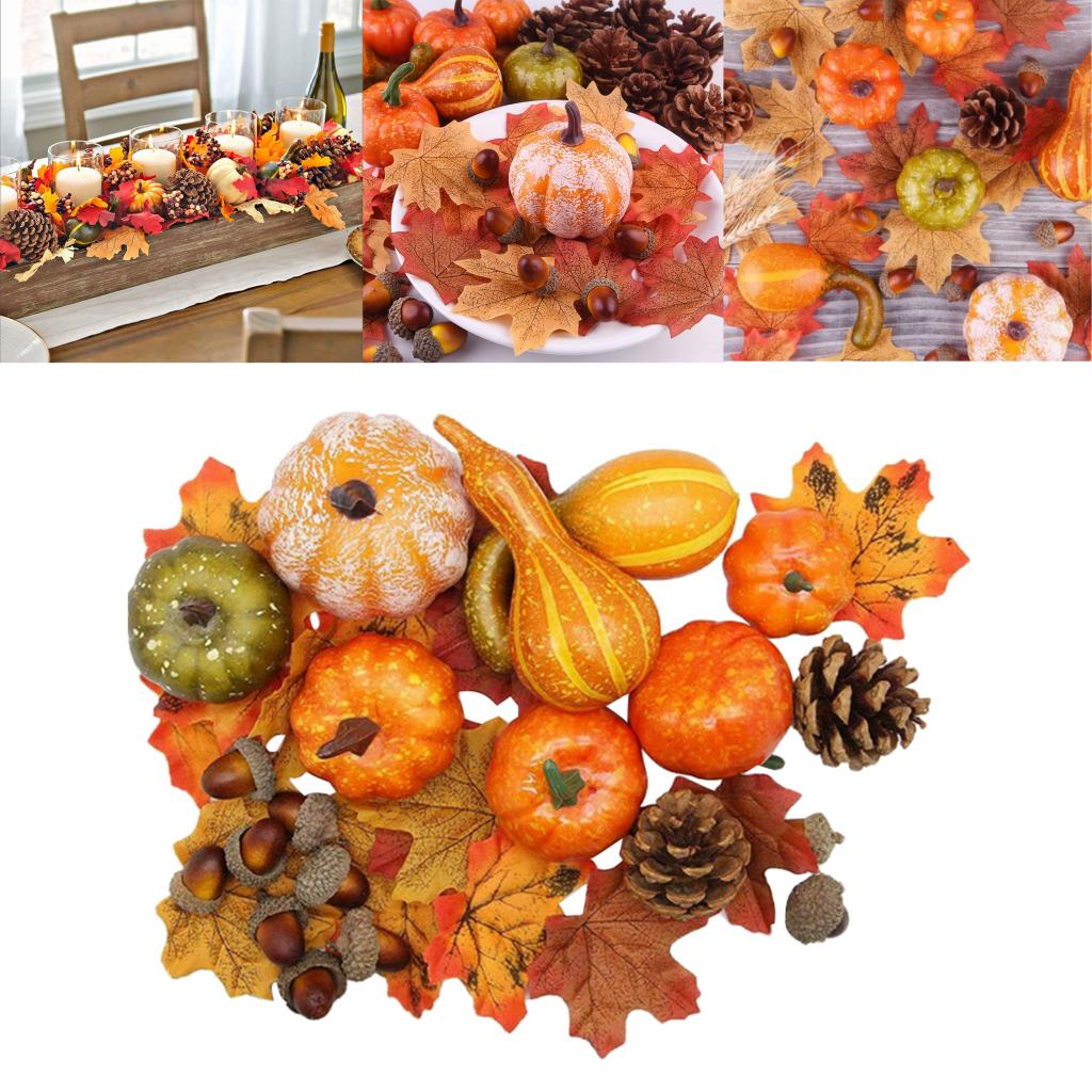 50x Artificial Various Pumpkin Pinecone Acorn Acor... – Vicedeal