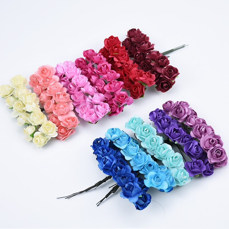 12pcs MINI paper roses bouquet wedding home decora... – Vicedeal