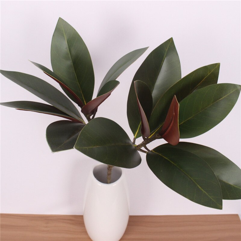 Real touch künstliche große magnolia blatt 2 zweig... – Vicedeal