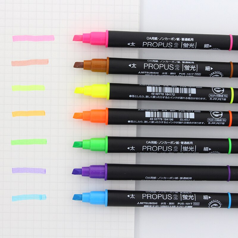 Uni Propus 2 Markeerstift Twin Tip Marker Pen Pus-... – Vicedeal