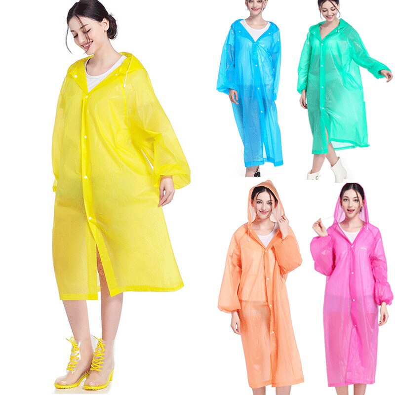 1 x Disposable Adult Emergency Raincoat Transparen... – Grandado