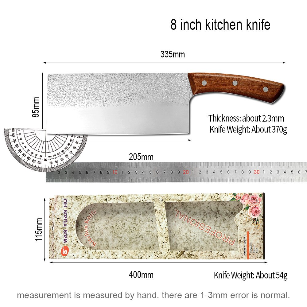 XYj Stainless Steel Kitchen Knife 8 Inch Cleaver S... – Grandado