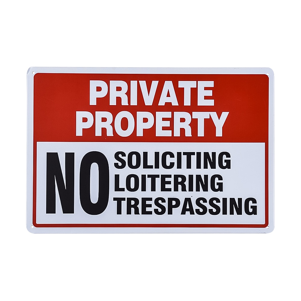 Private Property Sign, No Soliciting No Loitering ... – Vicedeal