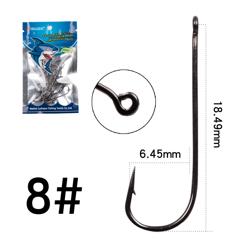 30pc/lot hooks fishing japan worm hook steel carbo... – Grandado