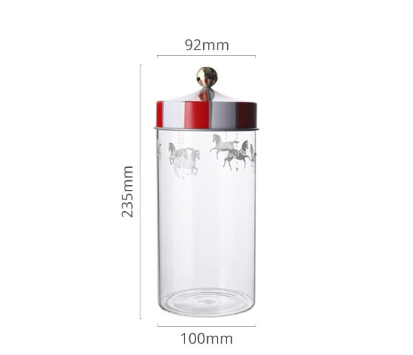 Nordic Carousel Sealed Glass Sugar Jar Coffee Tea ... – Grandado