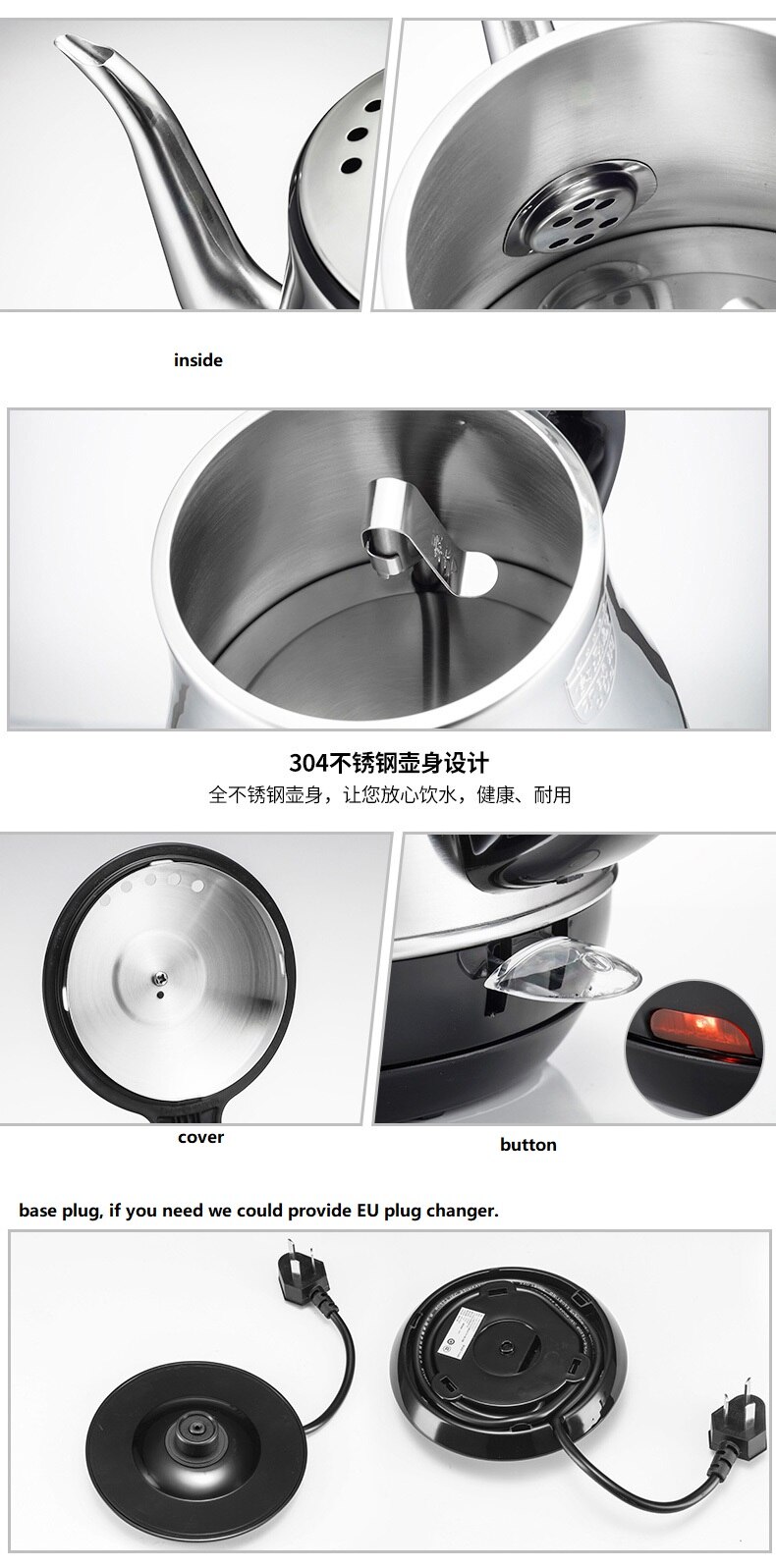 Waterkoker 0.8 Liter Koken waterkoker mini elektri... – Vicedeal