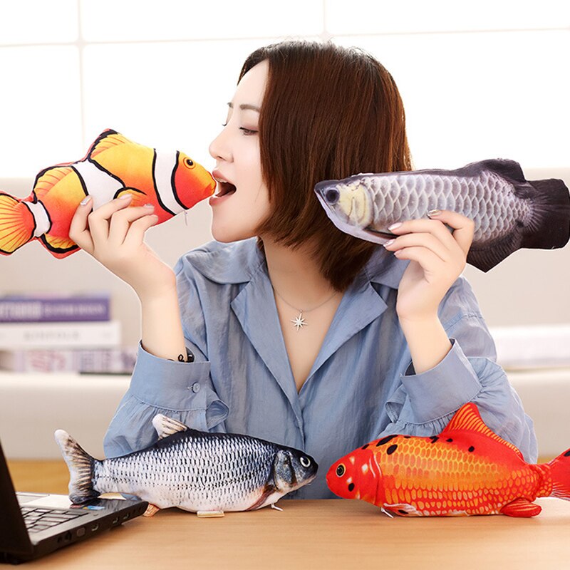 30CM USB Electric Plush Simulation Fish Antistress... – Grandado