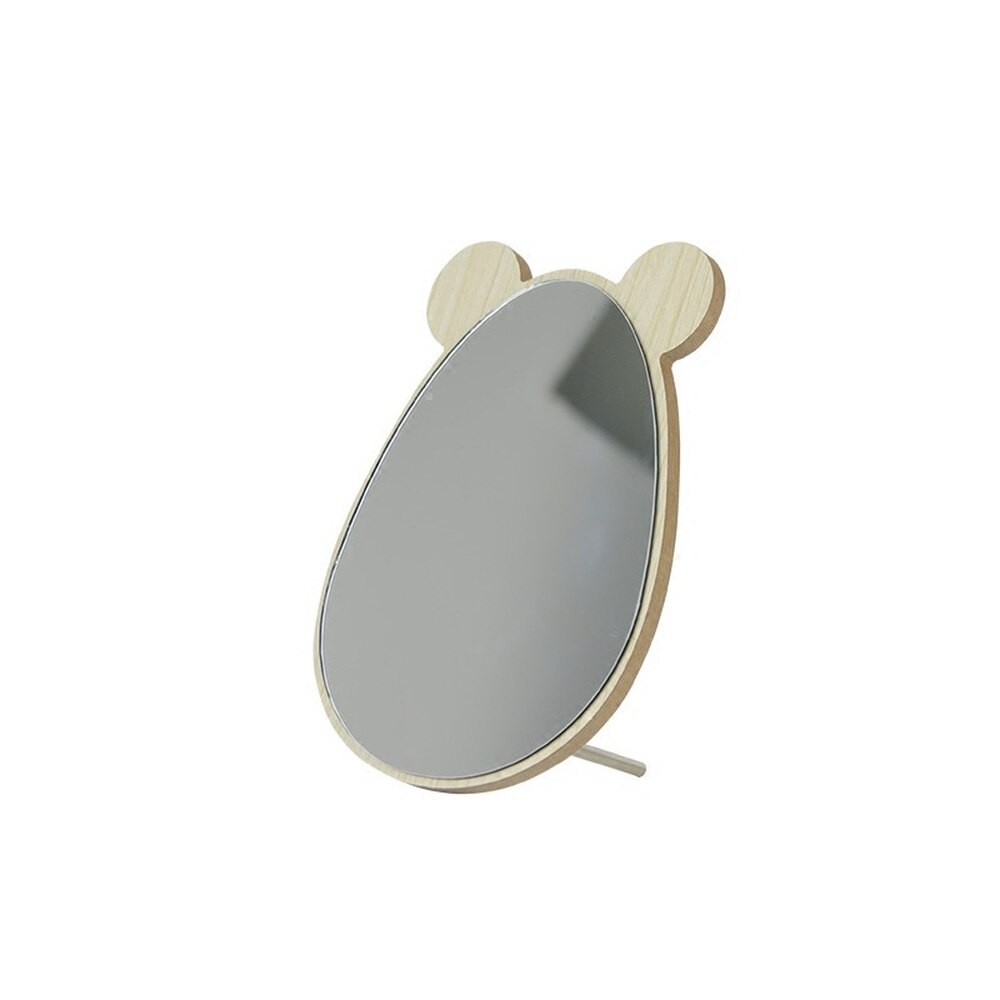 Wood mirror desktop portable wooden desktop mirror... – Grandado