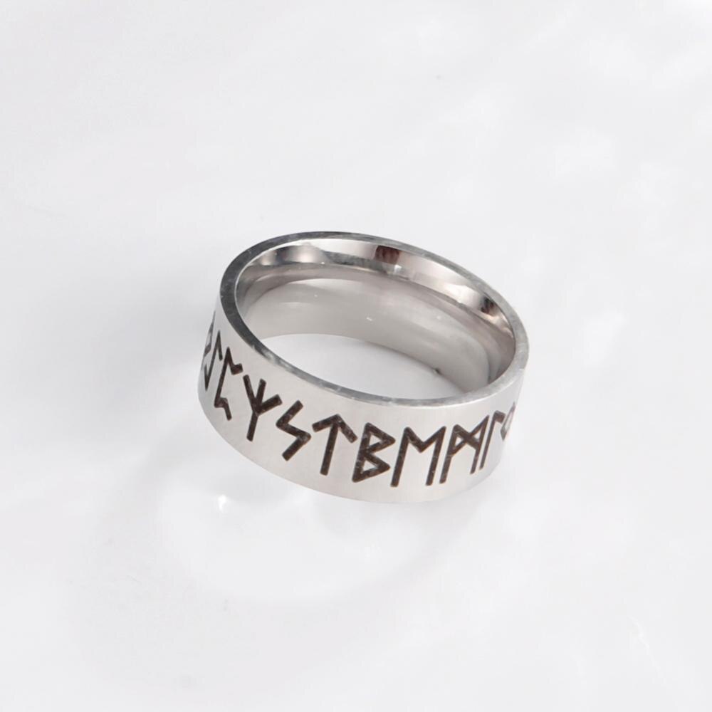 Skyrim Amulet Viking Norse Runes Ring for Men Stai... – Grandado