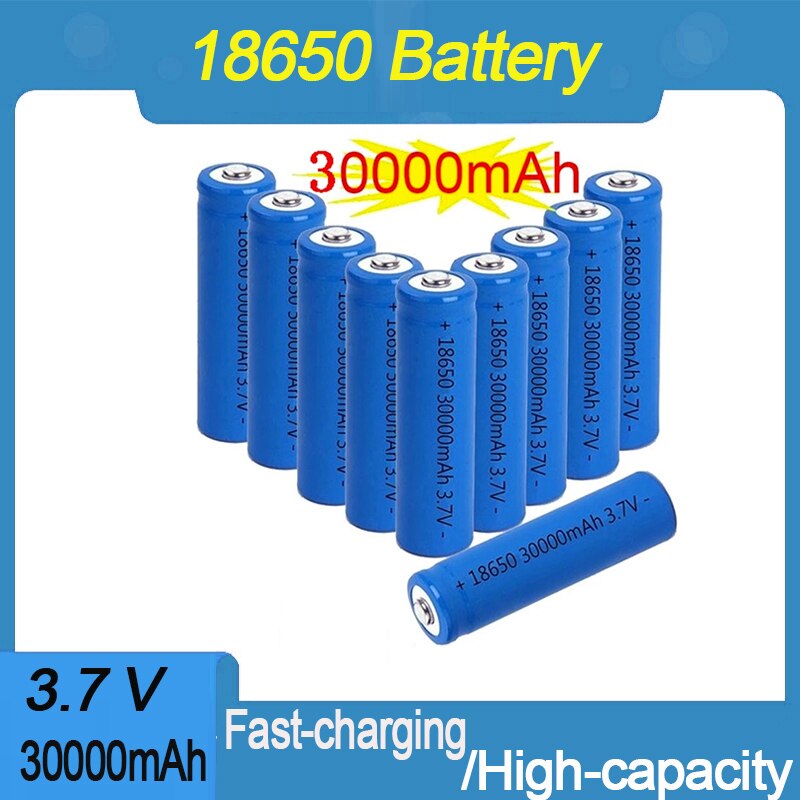 18650 Li-ion Rechargeable Battery 30000mAh 3.7V Li... – Vicedeal