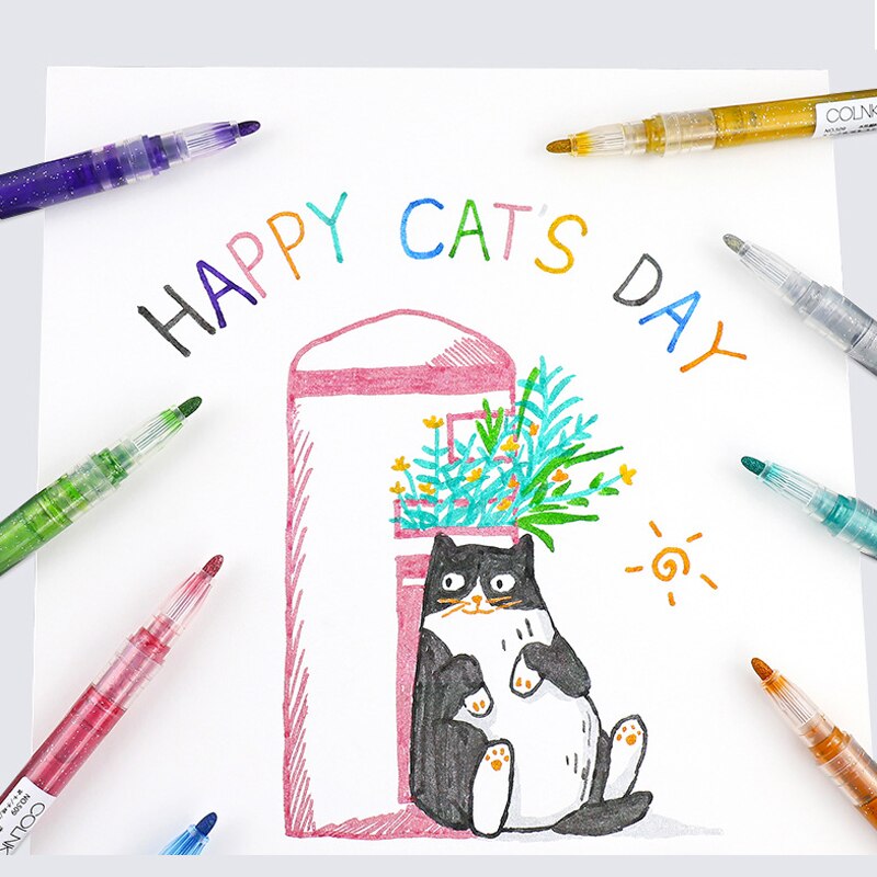 9 colors/set Colin colnk acrylic water based paint... – Vicedeal