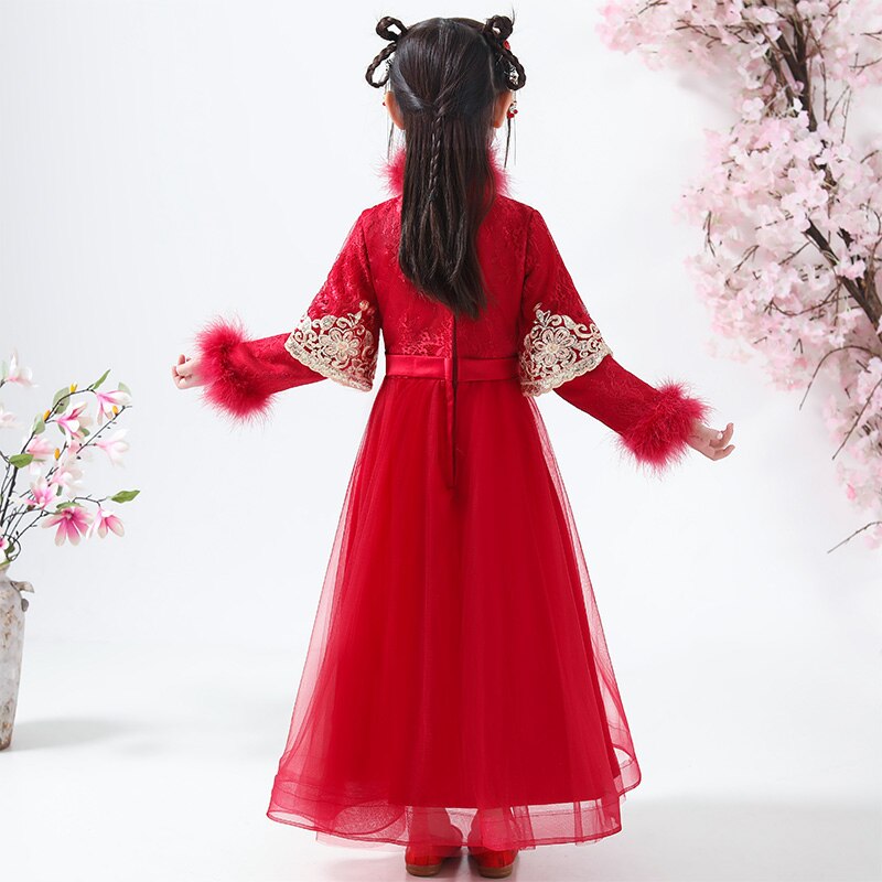 Flower Girl Dress Han Fu For Girl Kids Dramaturgic... – Grandado