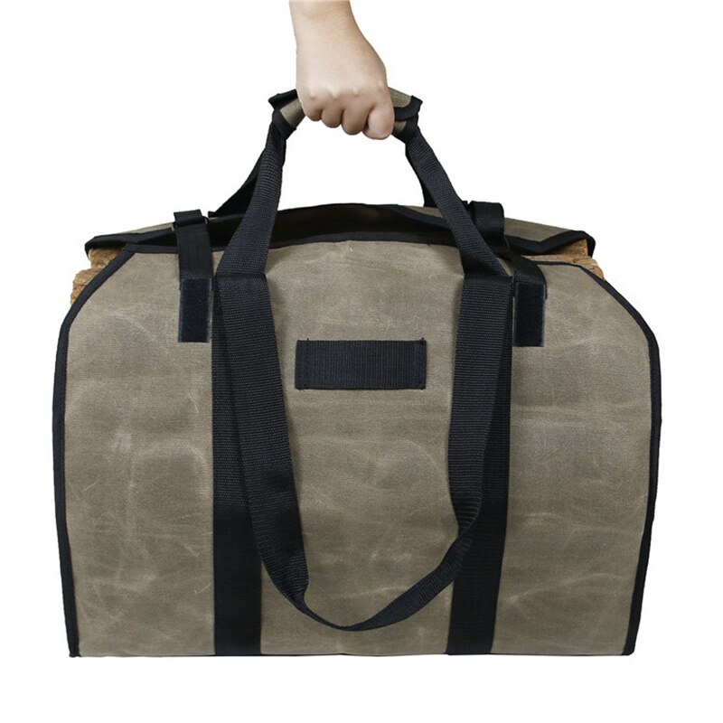 2in1 Waterproof Waxed Canvas Firewood Log Carry Ba... – Vicedeal