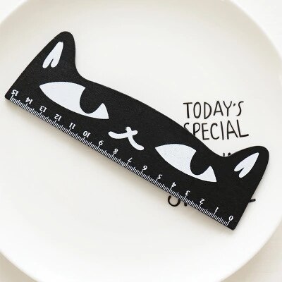 15cm Fresh Candy Color Cute Cat Wooden Ruler Measu... – Grandado