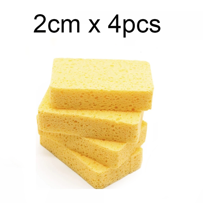 1/2/4Pcs Natural Wood Pulp Sponge Kitchen Cleaning... – Vicedeal