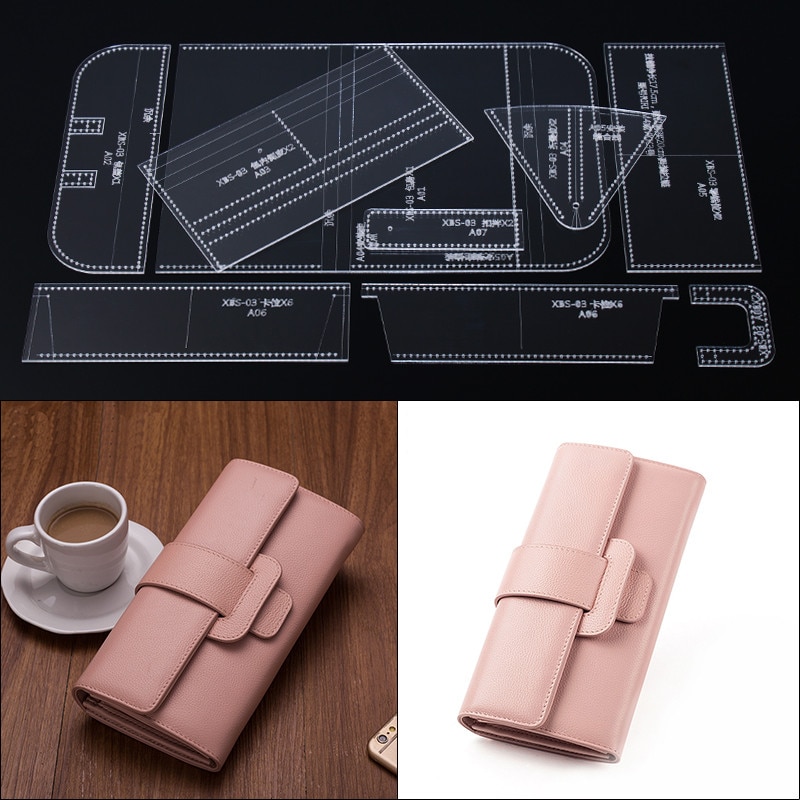 1Sets Acrylic template Women long wallet acrylic l... – Grandado