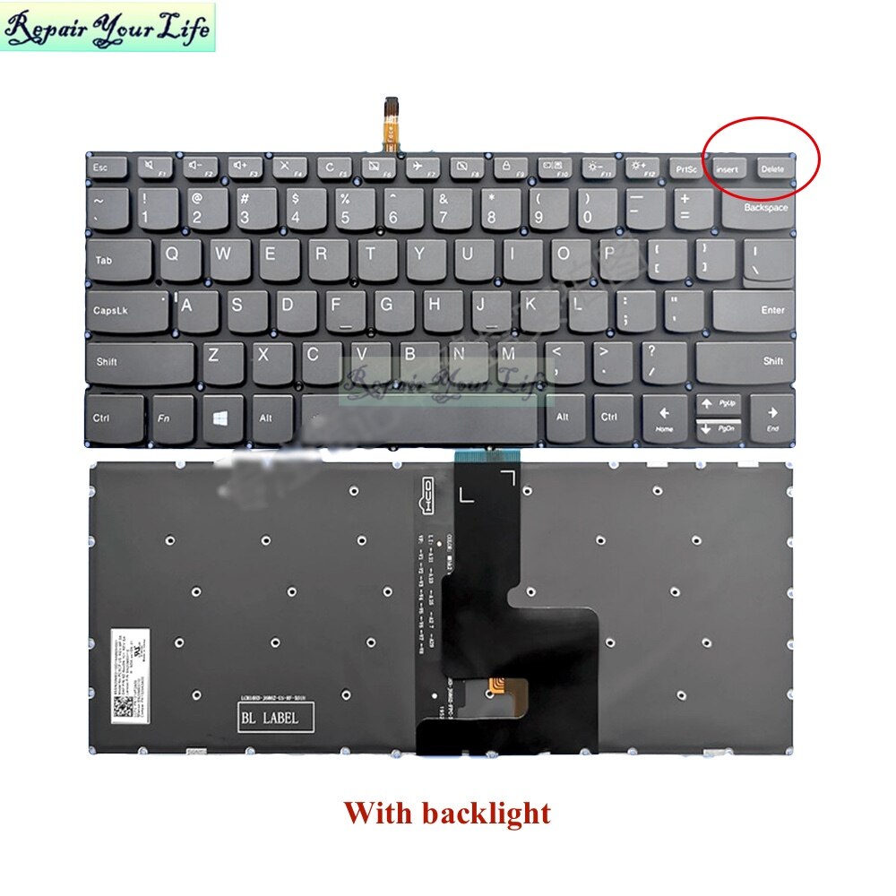 US Replacement Keyboard for Lenovo Yoga 520 520-14... – Grandado