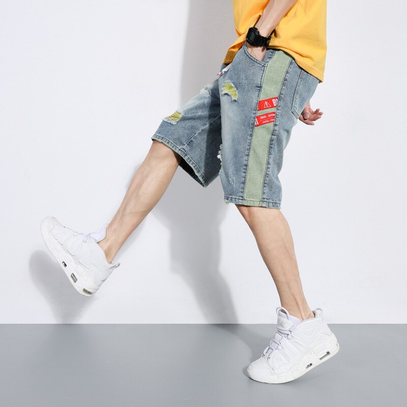 Gat Denim Shorts Mannelijke Ins Tij Gat Bedelaar B... – Vicedeal