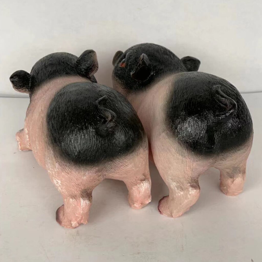 2pcs Garden Pig Statue Resin Garden Yard Decor Scu... – Grandado