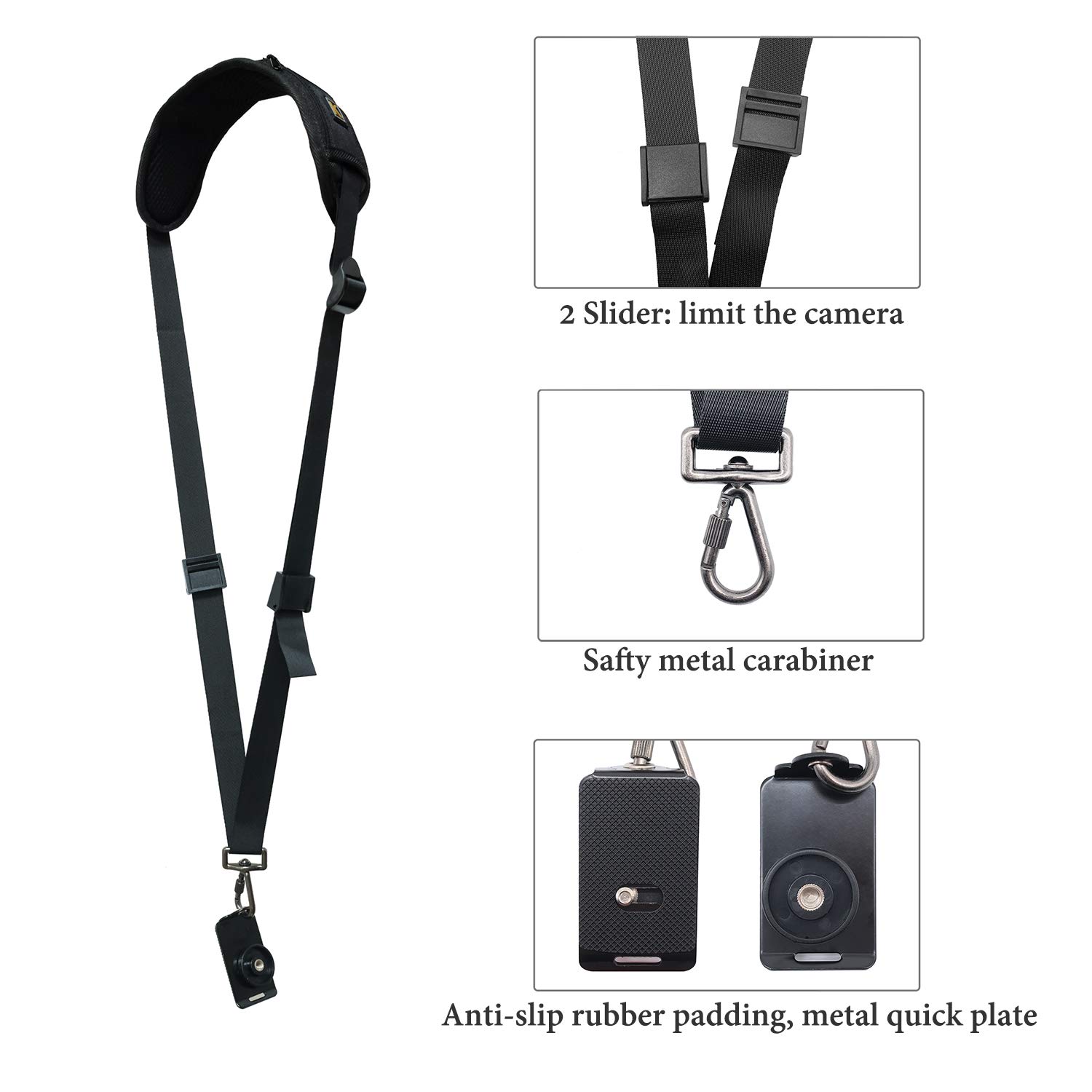 Camera Strap Hals Sling Quick Release Schouder Met... – Grandado