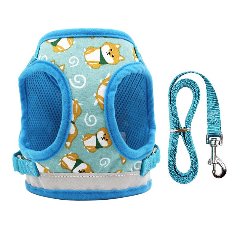 Cartoon Pet Dog Cat Harness with Leash Adjustable ... – Vicedeal
