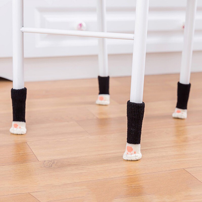4 pcs/set Cat Style Knitted Dining Table Chair Leg... – Grandado