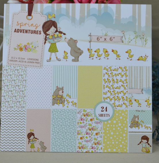 DIY GIRL DUCK style Scrapbooking paper pack of 24 ... – Grandado