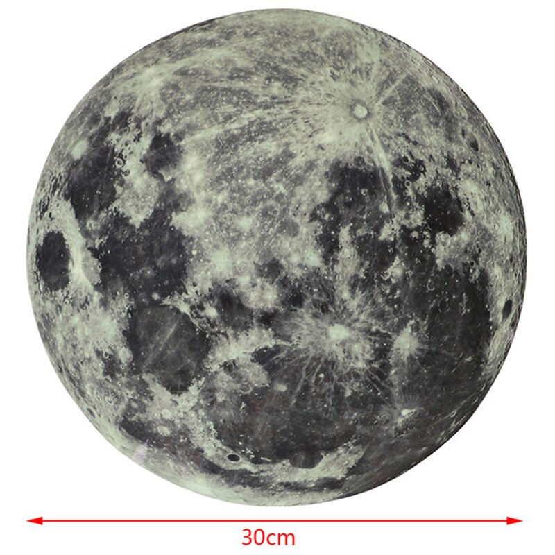 30cm Luminous Moon 3D Wall Sticker for kids room l... – Grandado