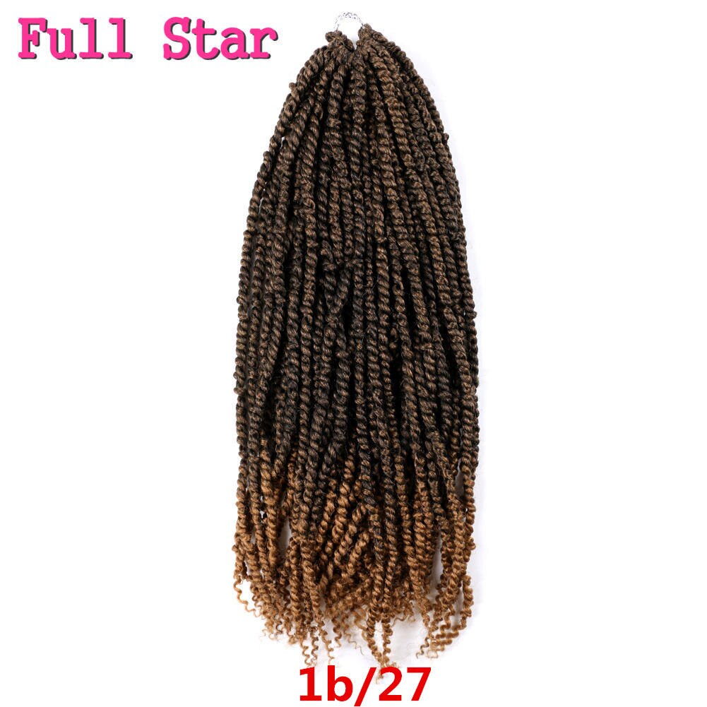 Full Star 18" Fluffy Crochet Braids Brown Omb... – Grandado