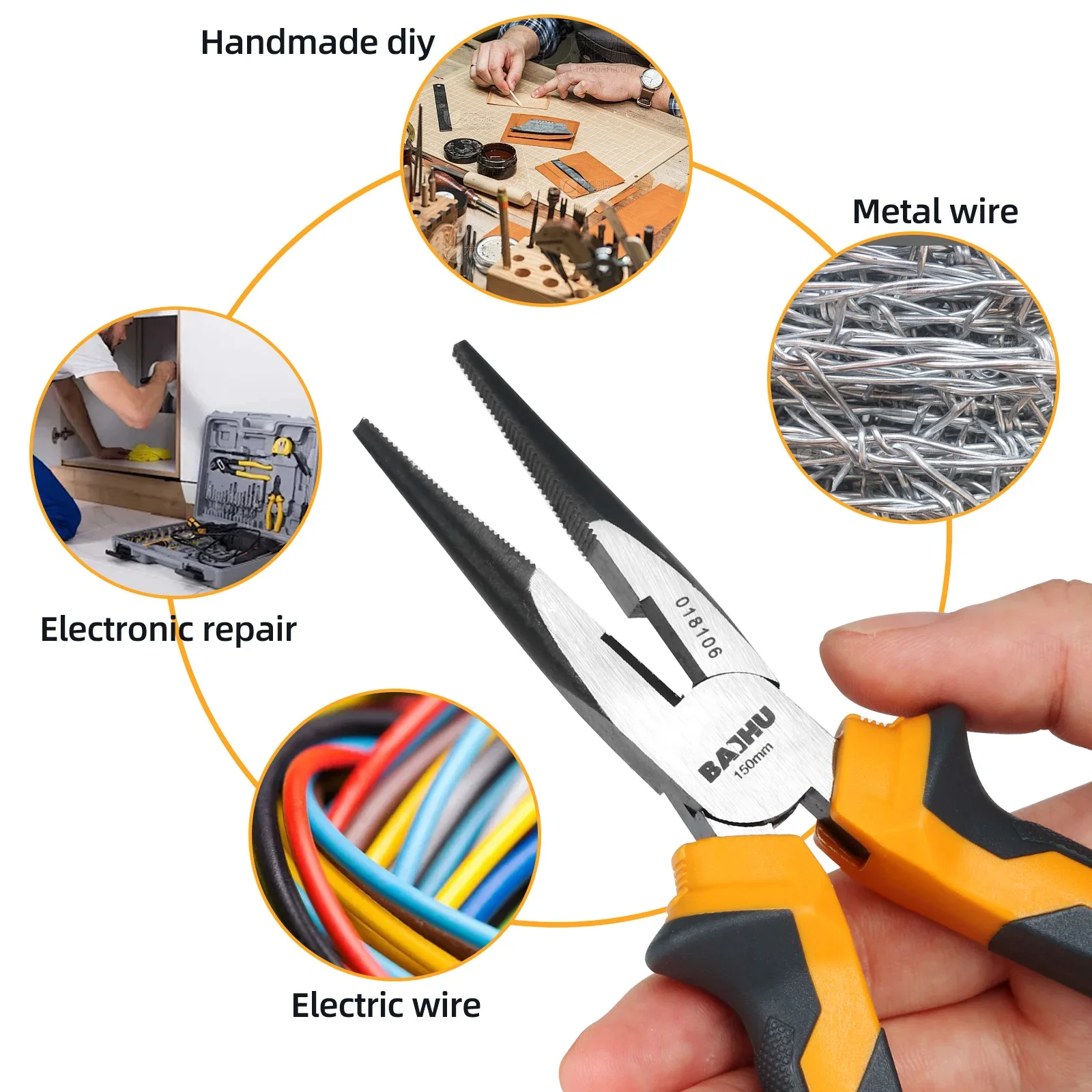 6/8inch Needle Nose Plier Long Nose Plier Multi-fu... – Grandado