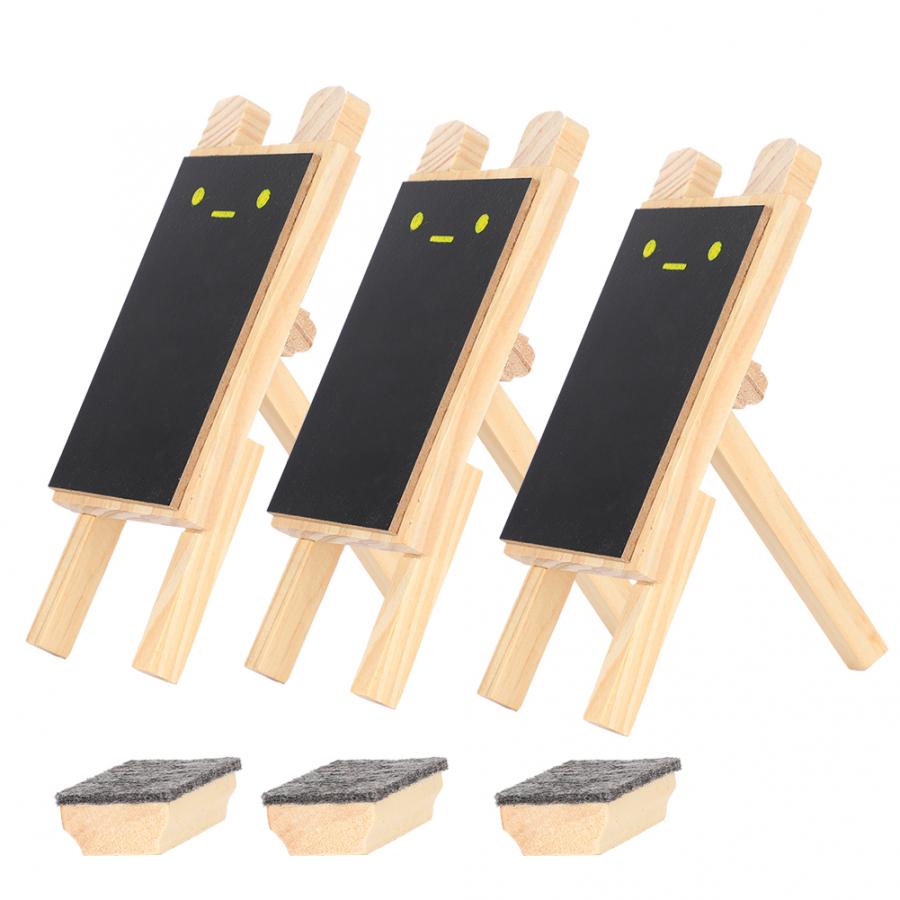 3Pcs Rectangle Chalkboard Blackboard Seat Stand Me... – Grandado
