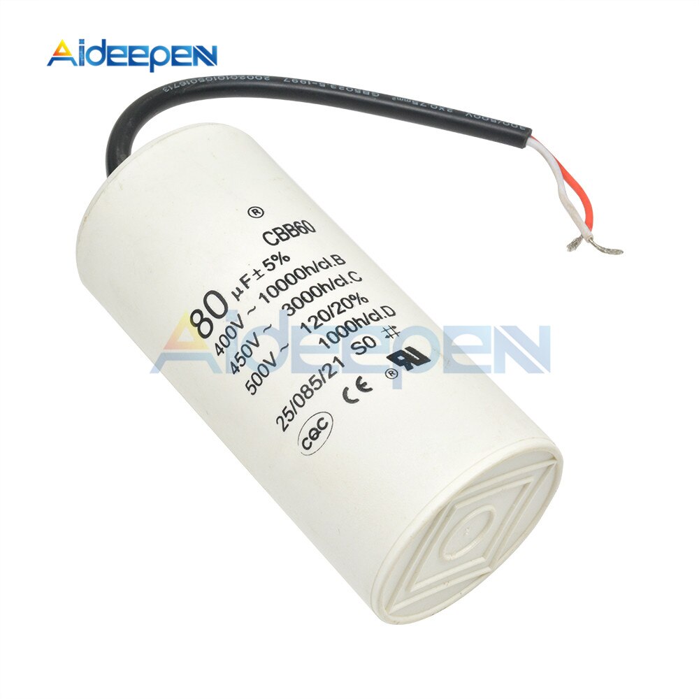 450V 80UF CBB60 Polypropylen Film Kondensator AC M... – Grandado