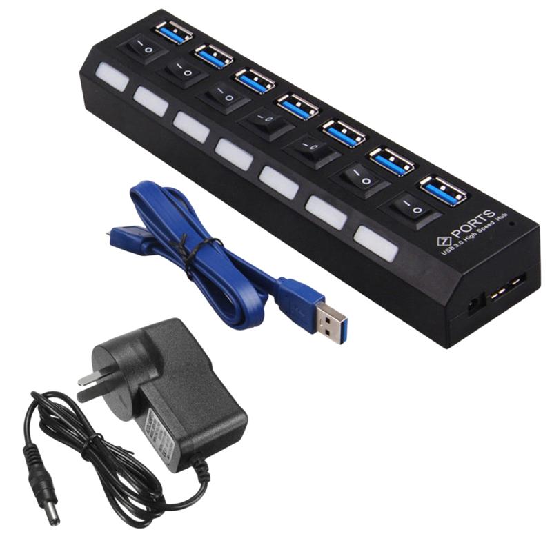 7-Port USB Hub 3.0 High-speed Data Transfer Ports ... – Grandado