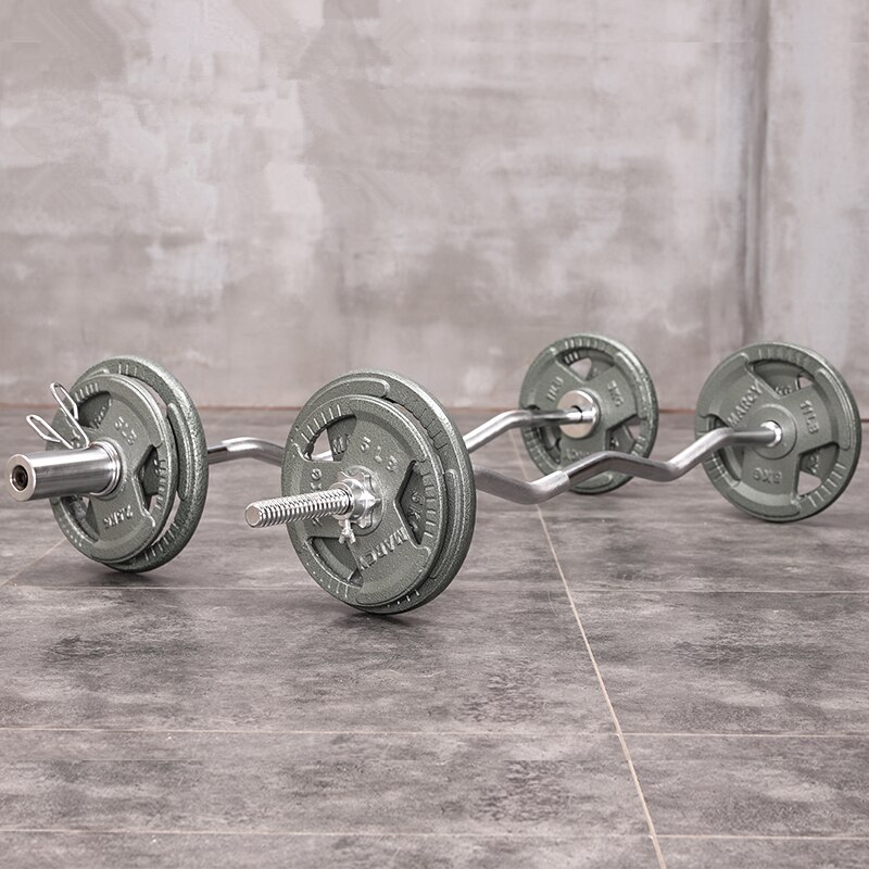 1.2m Gym Home Fitness Straight Curved barbell Pole... – Grandado