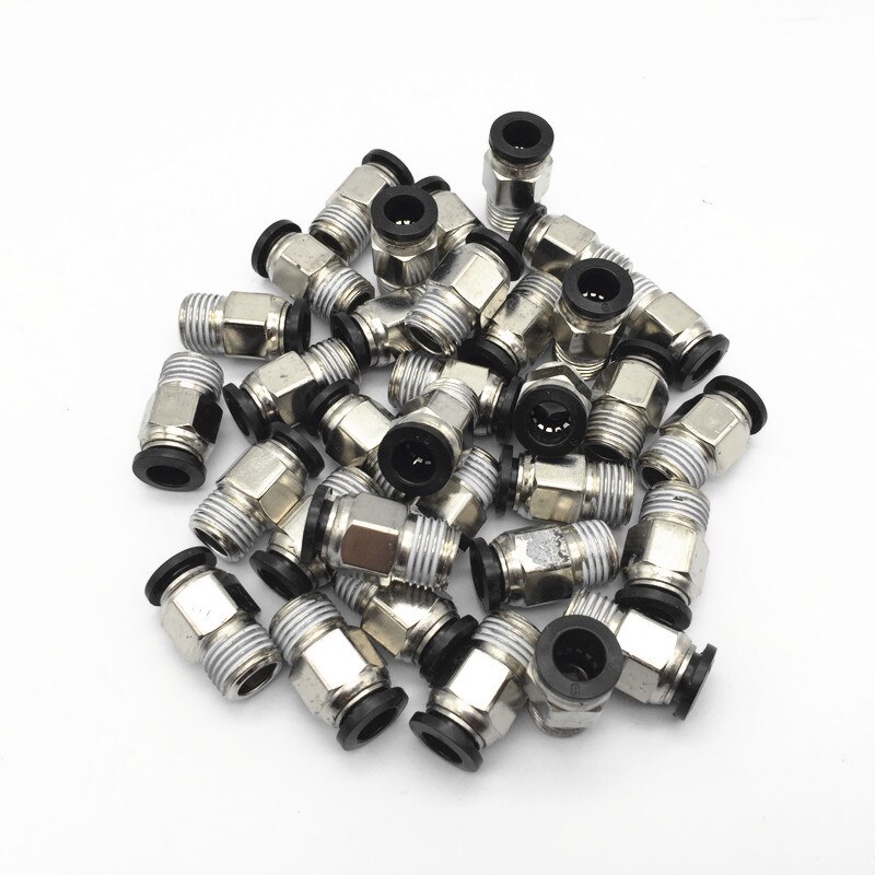 100 Stks/pak Pc Pneumatische Fittingen 2-Way Strai... – Vicedeal