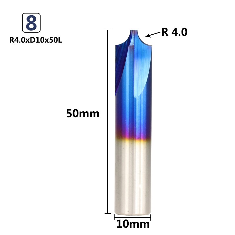 Xcan 1Pc R0.5-R5.0 Nano Blauw Gecoat Hoekafronding... – Grandado