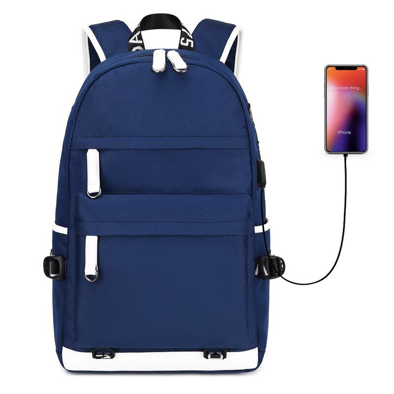 Large Backpack School Bag with USB Charging Port M... – Grandado