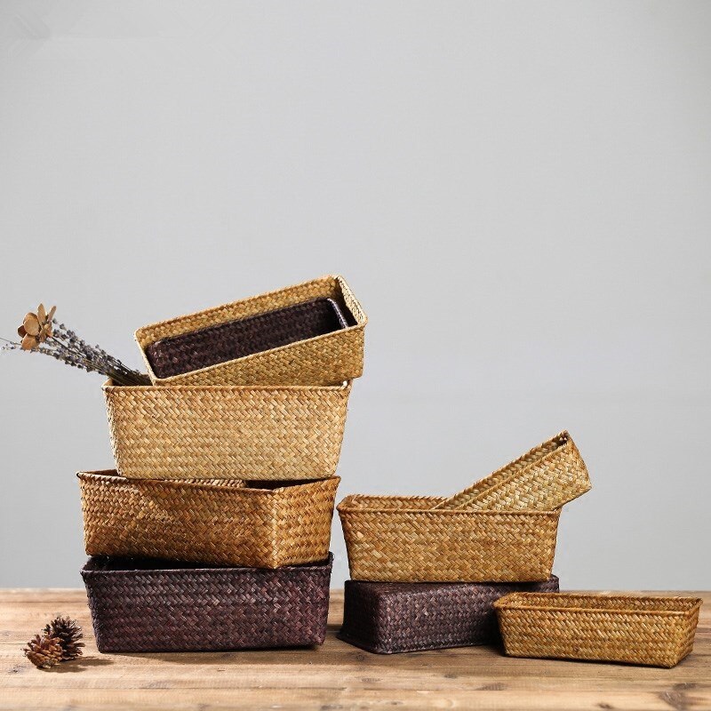WCIC Handmade Wicker Baskets Cosmetic Box Decorati... – Grandado