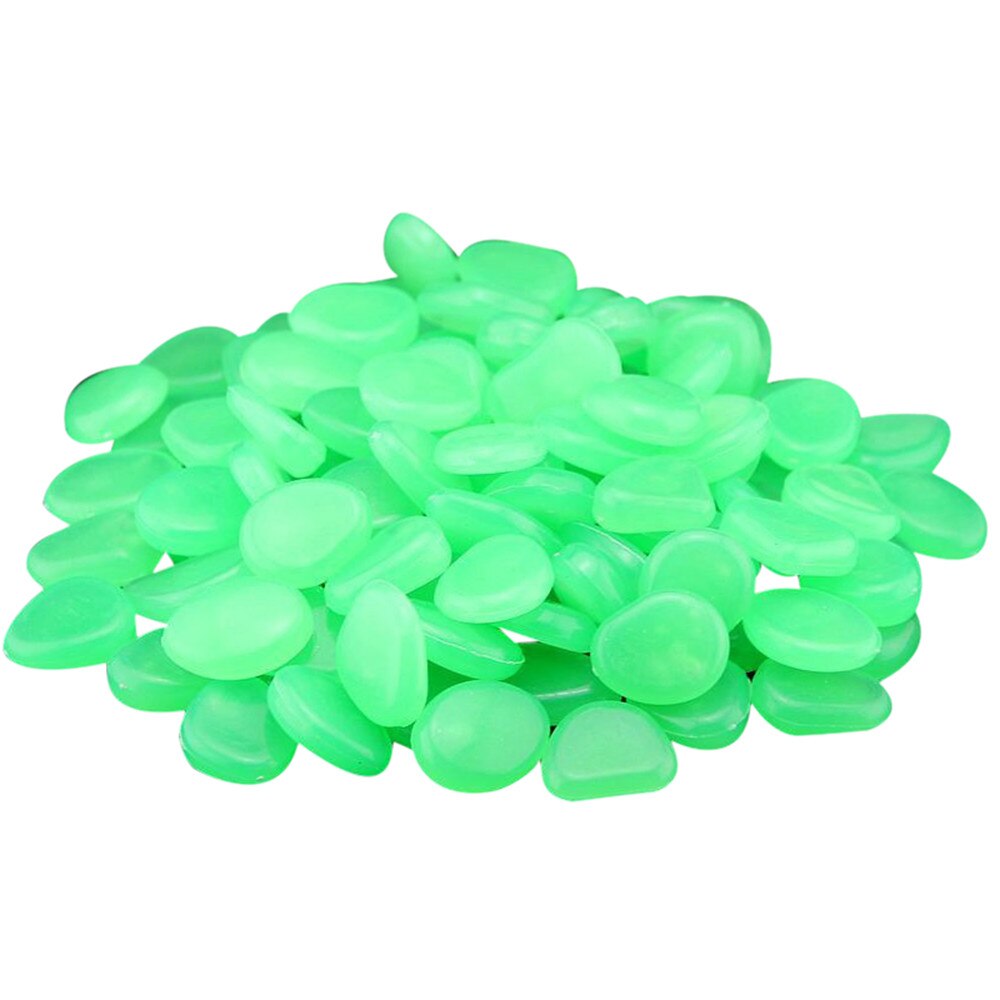 100 Glow in Dark Pebbles Stone Home Garden Walkway... – Grandado