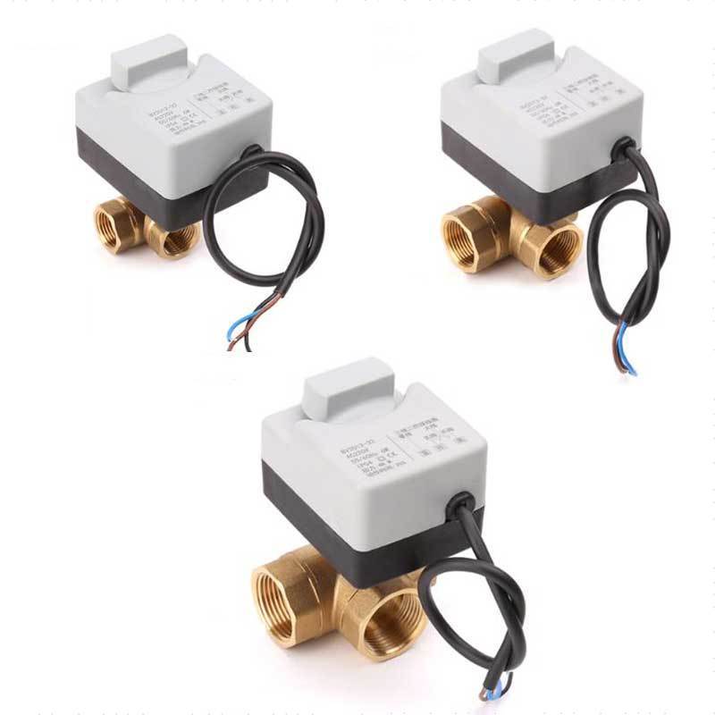 AC220V 3-way electric motorized ball valve three w... – Vicedeal