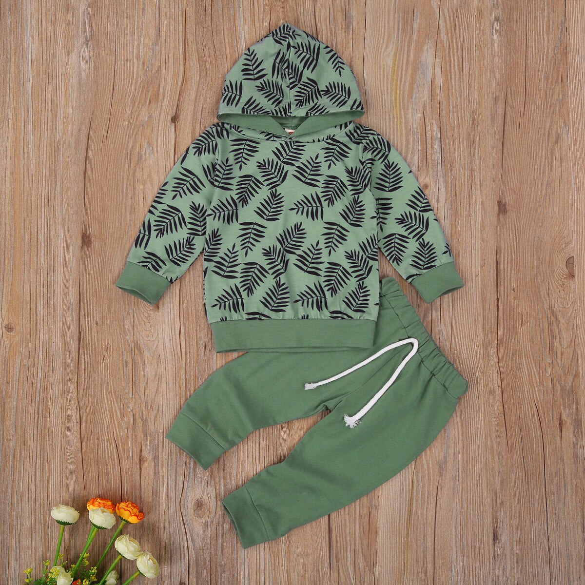 2Pcs Toddler Autumn Outfits Leaf Printing Long-Sle... – Grandado