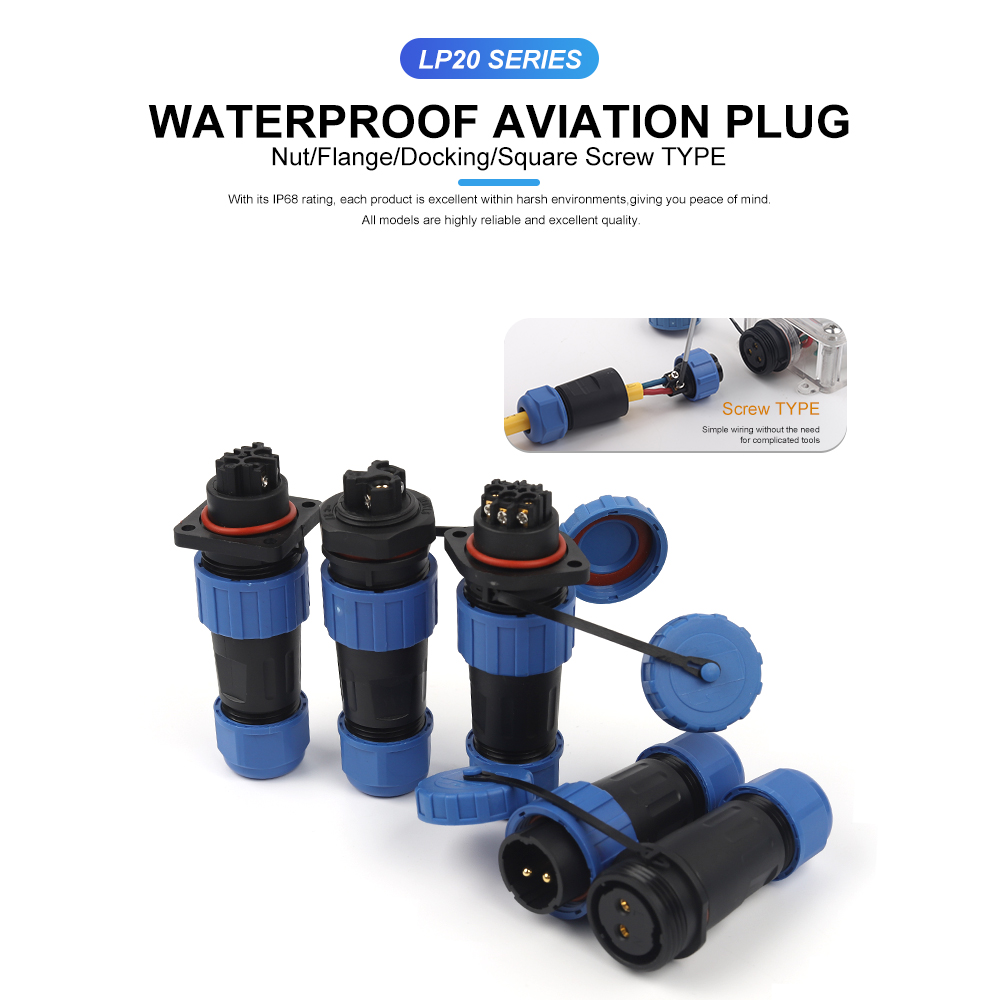 LP/SP20 Nut/Flange/Docking/Square IP68 Waterproof ... – Vicedeal