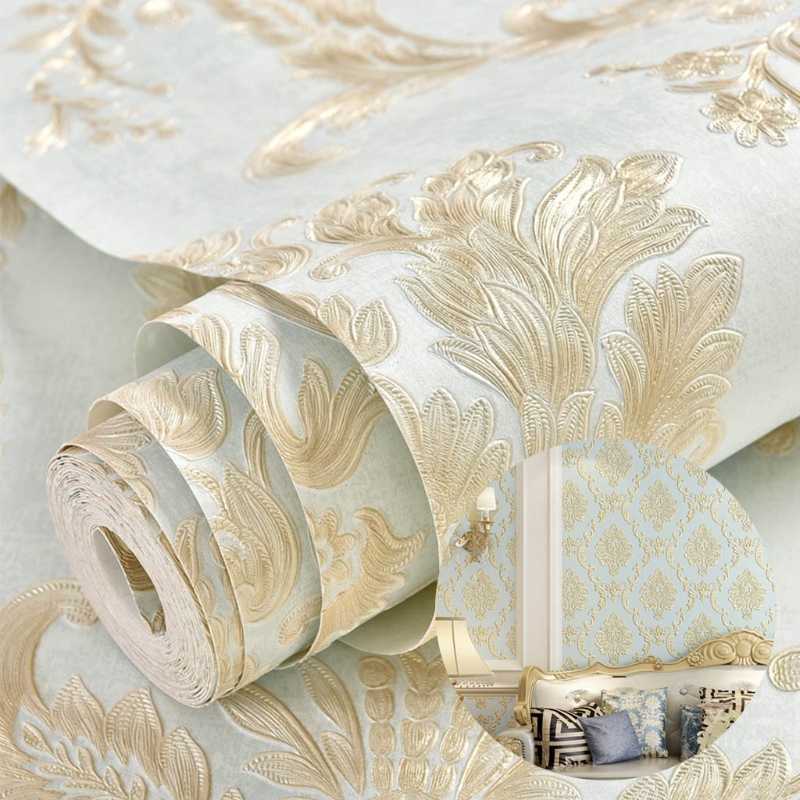 1 Meter Mural Wallpaper 3D Embossed Flower Self Ad... – Grandado